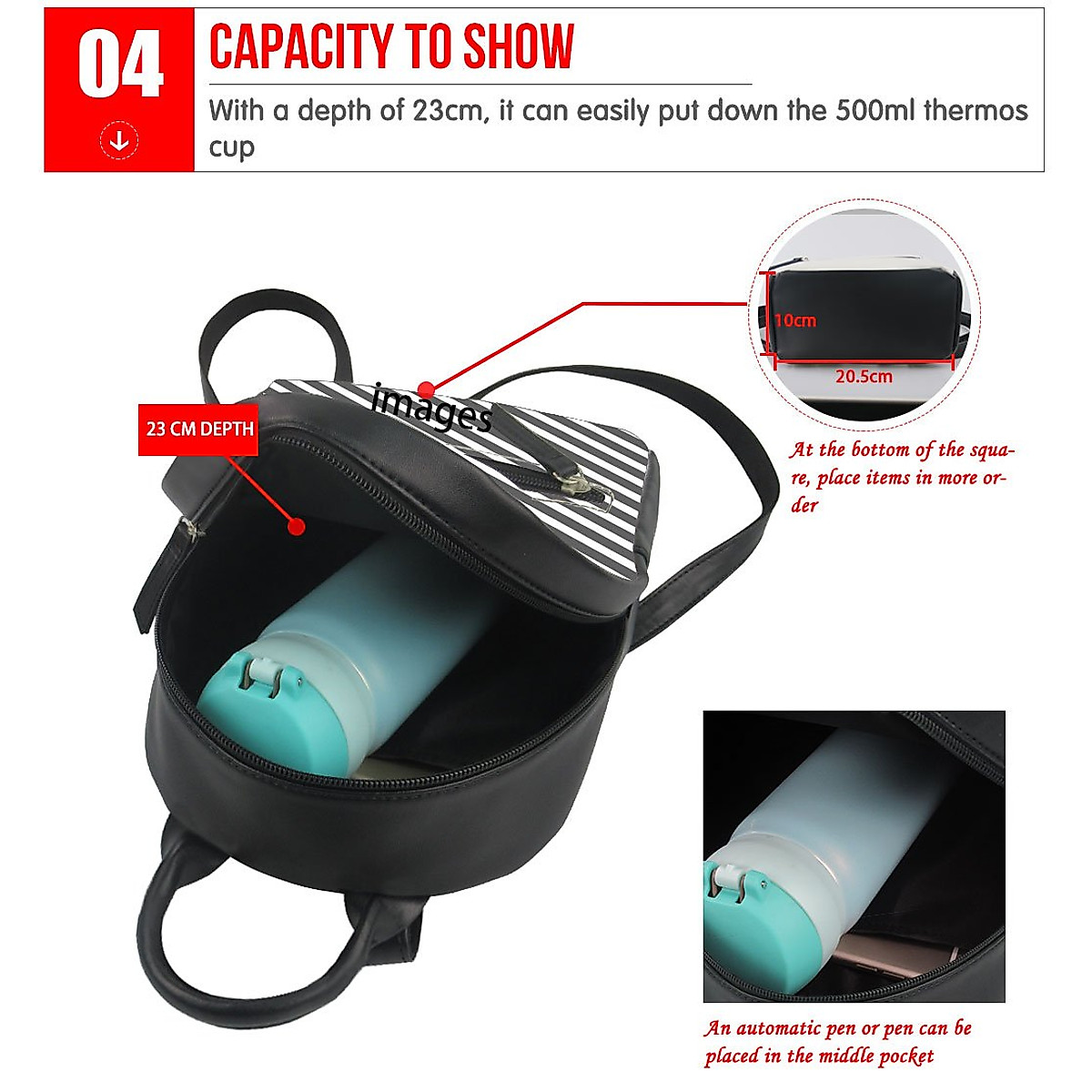 Fashion Women's Mini Backpack Purse Cool Cartoon Skull Printed Pu Leather Rucksack