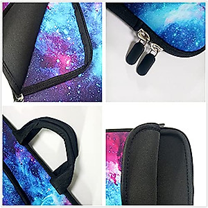 14 15 15.4 15.6 inch Laptop Handle Bag Computer Protect Case Pouch Holder Notebook Sleeve Neoprene Cover Soft Carrying Case with Extra Pockets for Dell Lenovo Toshiba HP Chromebook ASUS Acer(Galaxy)