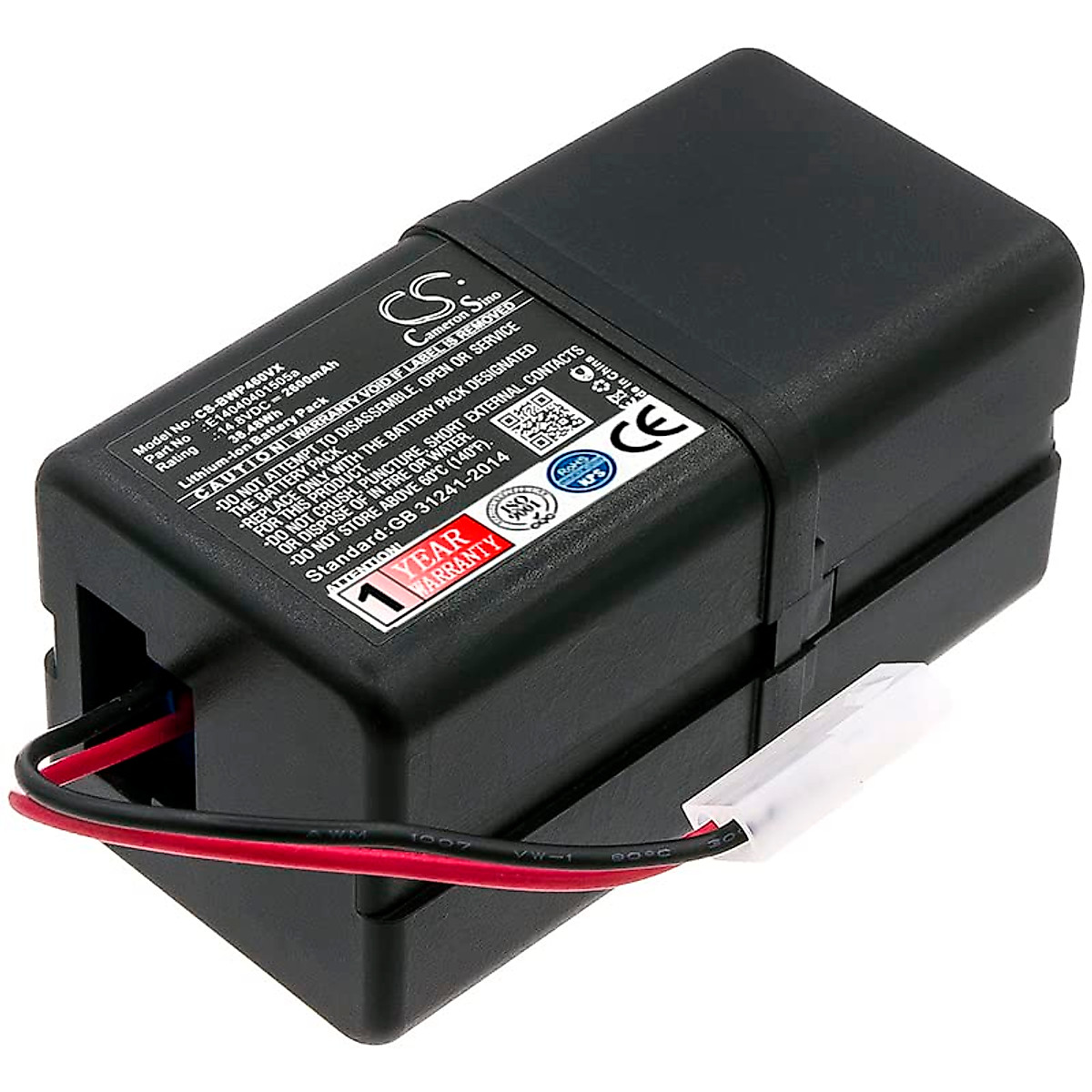 CS Cameron Sino Replacement Battery for B'obsweep Bob PetHair WP460011RO,Junior, WJ540011