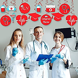 KatchOn, 39 Pieces Nurse Graduation Hanging Swirls - Nurse Graduation Decorations | Nurse Hanging Swirls for Nurse Party Decorations | Nurse Decorations for Nursing School Graduation Party Decorations