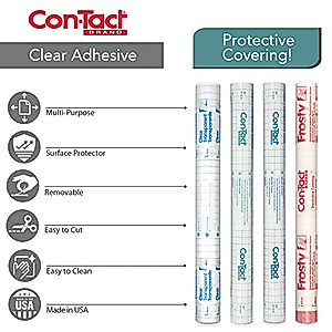 Con-Tact Brand Clear Adhesive Protective Liner to Cover Books and Documents, 13.5-Inches x 5-Feet (05F-C7R100-12)