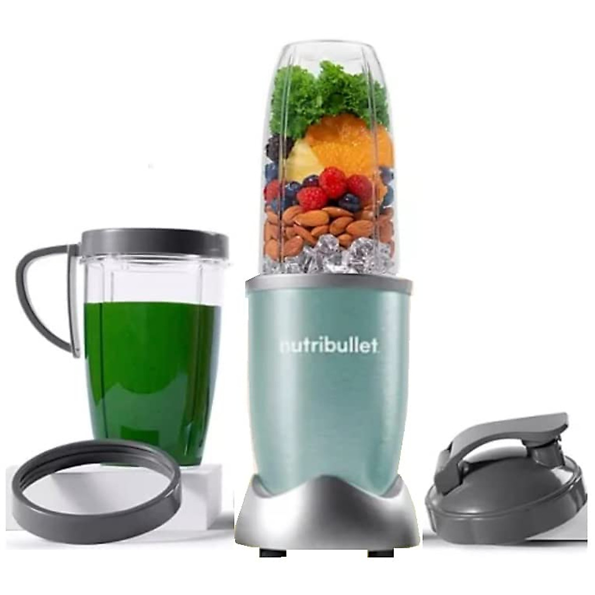 NutriBullet Pro 900 Watt Hi-Speed Blender/Mixer Twist and Blend 9-Piece Set (Mint Green)