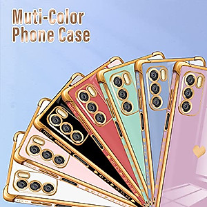 Likiyami (2in1 for Motorola Moto G Stylus 5G 2022 Case Heart Women Girls Girly Cute Luxury Pretty Aesthetic Phone Cases Black and Gold Love Hearts Cover+Screen+Chain for Moto G Stylus 5G 2022 6.8"