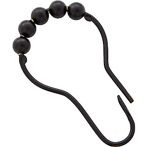 Signature Hardware 466818 Roller Ball Shower Curtain Rings - Set of 12 - Brushed Gold