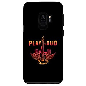 Galaxy S9 Vintage Guitar Player Play Loud Classic Rock and Roll Case