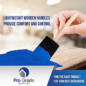 Pro Grade - Foam Brushes - 2 Inch - 48 Piece Poly Foam Brush Set