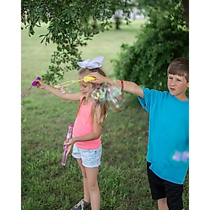 Sunny Days Entertainment Maxx Bubbles 4oz Bubble Wands – 6 Pack Bubble Wand Toy | Summer Fun, Outdoor Birthday Party Favors for Kids, 101799 Blue