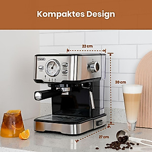 Gevi Espresso Machine High Pressure,Compact Espresso Coffee Machines with Milk Frother Steam Wand,Professional Coffee,Cappuccino,Latte Maker for Home,Espresso Maker, Gift for Coffee Lover, Dad or Mom