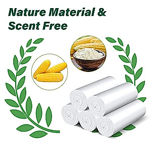 1.2 Gallon Small Trash Bags Biodegradable-Inwaysin 180 Counts Mini Trash Bags, Unscented Small Garbage Bags, Waste Basket Liners for Kitchen, Bathroom, Bedroom, Office, Camping