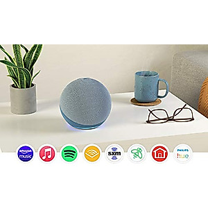 Certified Refurbished Echo (4th Gen) | With premium sound, smart home hub, and Alexa | Twilight Blue