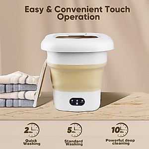 Small Portable Washing Machine, Mini Washer, 9L Upgraded Large Capacity Foldable Washer, Deep Cleaning of Underwear, Baby Clothes And Other Small Clothes.Suitable for Apartments, Dormitories, Hotel
