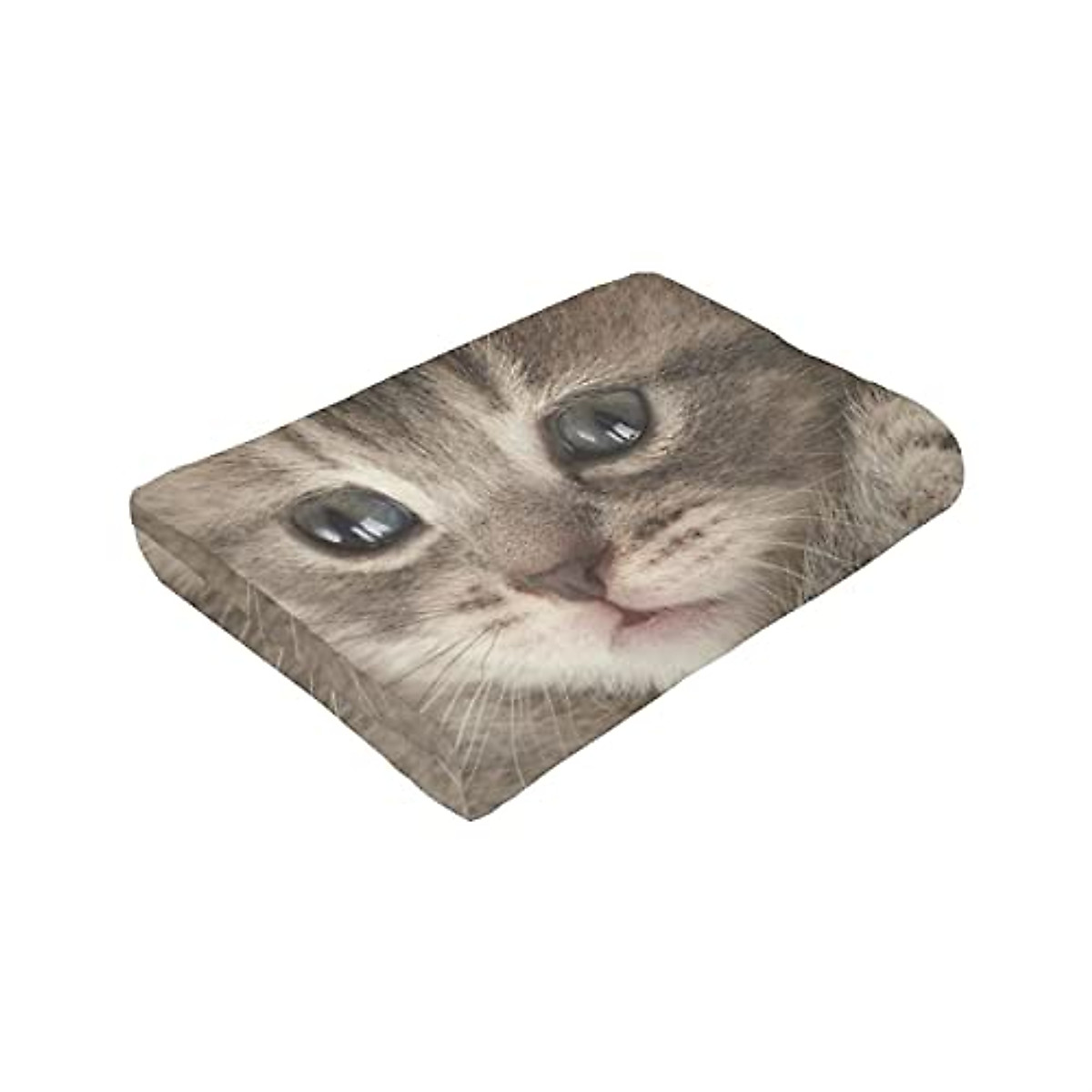 Cute Cat Blanket Plush Warm Throw Blanket Soft Comfort for Sofa Chair Bed Office Travelling Camping 50"x60"