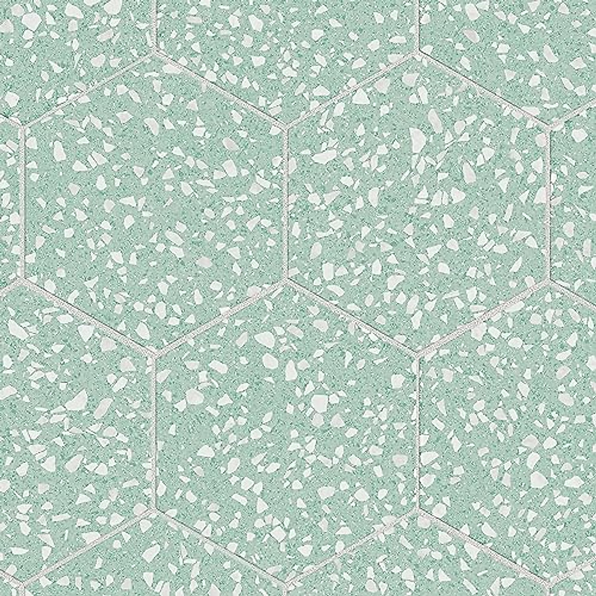 SomerTile FCD10VCMT Venice Hex Mint 8-5/8" x 9-7/8" Porcelain Floor and Wall Tile, Green
