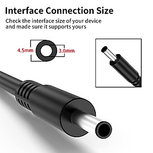 65W&45W Adapter for Dell Laptop Charger Replacement for Dell Inspiron 13 14 15 17,3583 5566 5559 3585 5593 5567 3590 5555 5570 Dell Latitude 3310 3410 3420 3490 3500 3510 3590 Power Supply Cord