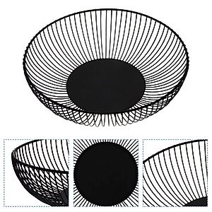 LIFKOME Metal Wire Countertop Fruit Bowl Basket Holder for Kitchen Modern Home Storage Decor Stand Metal Wire Fruit Basket Minimalist Housewares Metal Iron Fruit Storage Bowls Holder