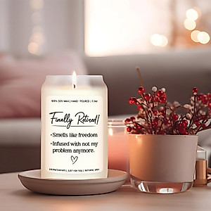 NewEleven Retirement Gift for Woman - Cool Retirement Gifts - Best Gifts for Retirement 2024, Retirement Decorations, Farewell Goodbye Gifts for Coworkers, Friends - Scented Candle