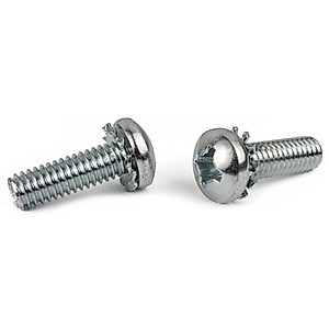 1/4-20 x 7/8" SEMS Screws/External Tooth Washer/Phillips/Pan Head/Steel/Zinc / 1,000 Pc. Carton