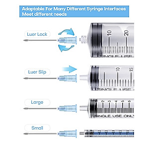 23G 5/8 Inch Needle Luer Lock Industrial Accessories, 100Pcs Individual Package Lab Tools for Refilling Liquid, Inks, Plant and Crafts