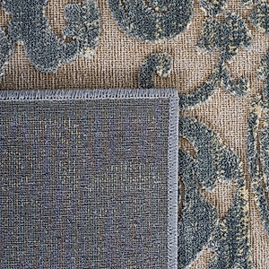 SAFAVIEH Paradise Collection Accent Rug - 2'7" x 4', Stone, Medallion Viscose Design, Ideal for High Traffic Areas in Entryway, Living Room, Bedroom (PAR348-3440)