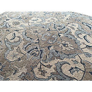 Natural Weave Pb Rug Hand Tuffted Nolan Style Traditional Wool Area Rugs Suitable for Living Room, Bedroom, Dining Room | 100% Wool | 100% Cotton Backing (8 x 10 FT)