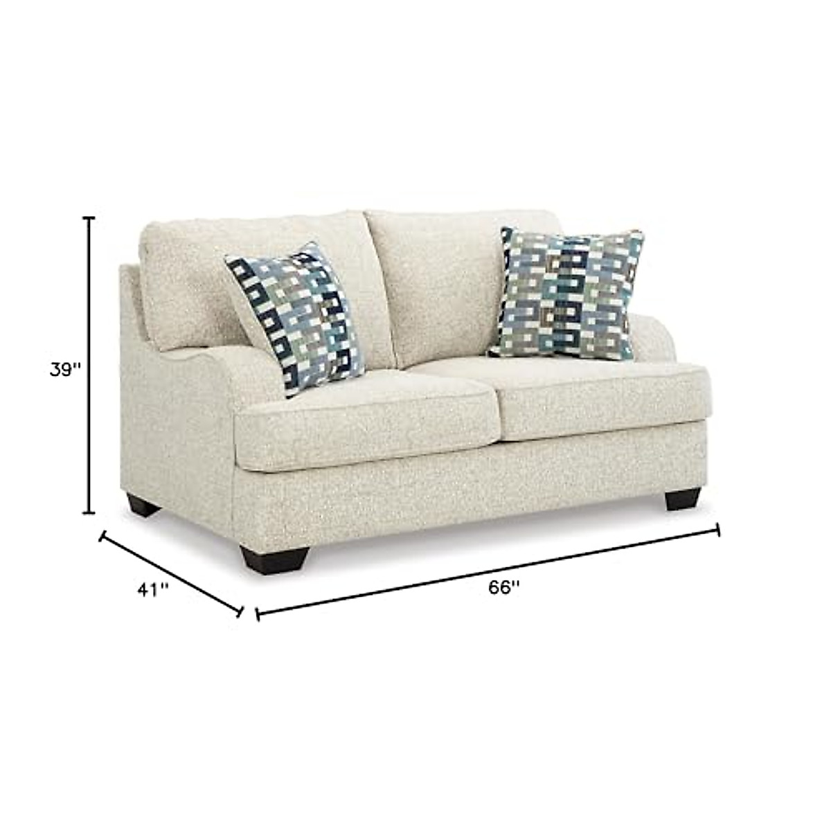 Signature Design by Ashley Valerano Casual Loveseat for Living Room, Beige