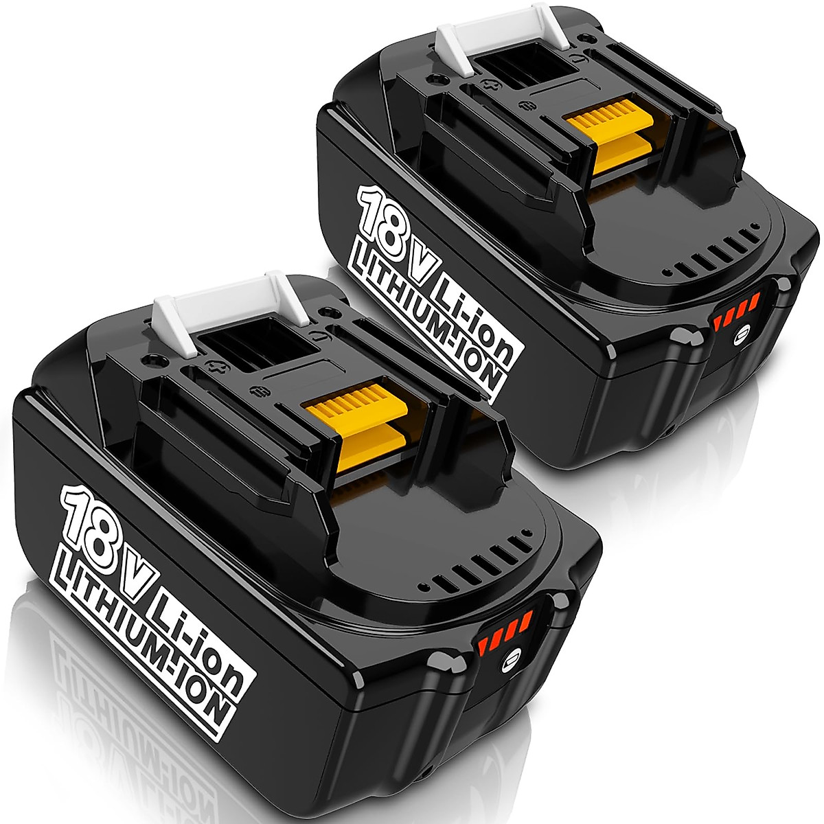 POEOSAS 2 Pack Replacement for Makita 18V Battery 6.0Ah 18 Volt Battery Compatible with Makita BL1860 BL1850B BL1850 BL1840 BL1840B BL1830B BL1830 BL1815 BL1815B LXT400 with LED Indicator