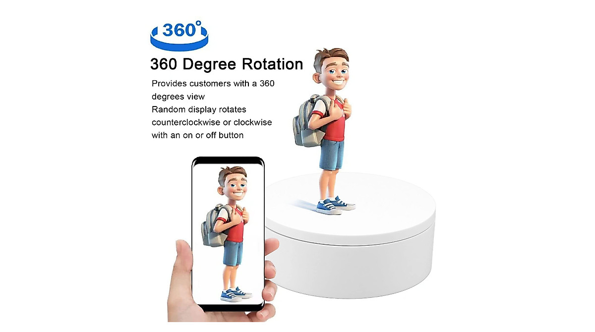Jiawu Rotating Display Stand - 360° Motorized Turntable for Products
