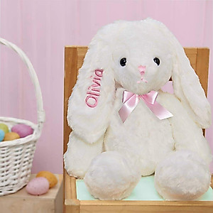 Personalized Bunny Face Easter Basket (Pink)