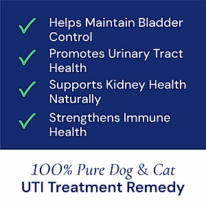 Cat & Dog UTI Treatment - UTI Medicine & Urinary Tract Infection Treatment for Pets - Kidney Support - Bladder Control for Dogs Incontinence - Cat UTI Remedy - Cranberry Supplement - US Made - 2fl.oz