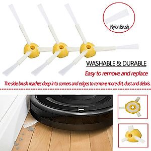 Replacement Parts for iRobot Roomba 600 Series 694 692 690 680 660 665 651 650 614 & 500 Series 595 585 564,Includ Side Brush, Bristle Brush and Flexible Beater Brush, Filter and Screw, Cleaning Tool