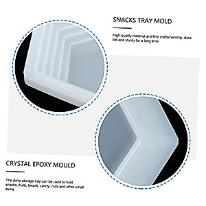 1pc Epoxy Mold Silcone Molds Ladder Tray Molds for Resin Silicone Coasters Resin Tray Soap Dish Handmade Craft Mould White Silica Gel Manual Resin Bowl Ornament Tray