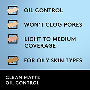 CoverGirl Clean Oil Control Liquid Makeup, Creamy Beige 550, 1.0 Ounce Bottle