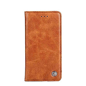 CyrGuard Phone Cover Wallet Folio Case for Samsung Galaxy A40, Premium PU Leather Slim Fit Cover for Galaxy A40, Anti-Dirt, Brown