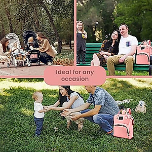 CRAWL Diaper Backpack, Bag, Waterproof Backpack, Baby Girl, Baby Boy, Back Pack, Newborn, Red, Blue, Pink, Multicolored, Backpack (Pink)