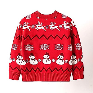 Unisex Baby Sweatshirt Waffle Knit Baby Clothes Cotton Xmas Reindeer Sweaters Sweatshirts Tops Christmas Jumper