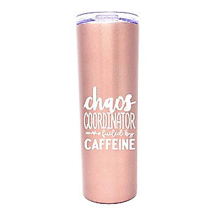 Brooke & Jess Designs Chaos Coordinator 20 oz Tumbler - Best Insulated Travel Cup for Boss Women - Great Gifts for Mom, Coworker, Bosses, Christmas, Birthday
