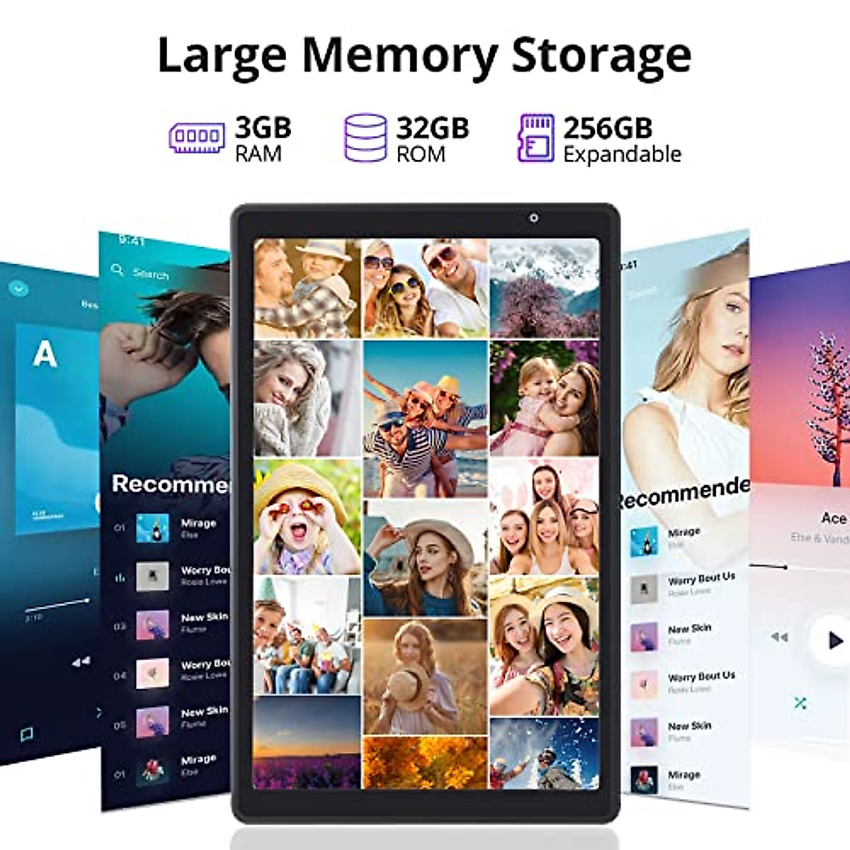 weelikeit Android Tablet 10 inch, 3GB+32GB 512GB Expand HD Touchscreen Google Tablets, Quad-Core, 6000mAh with Stylus Pen, Dual Camera, WiFi 6, Bluetooth 5.0, YouTube for Entertainment, Reading