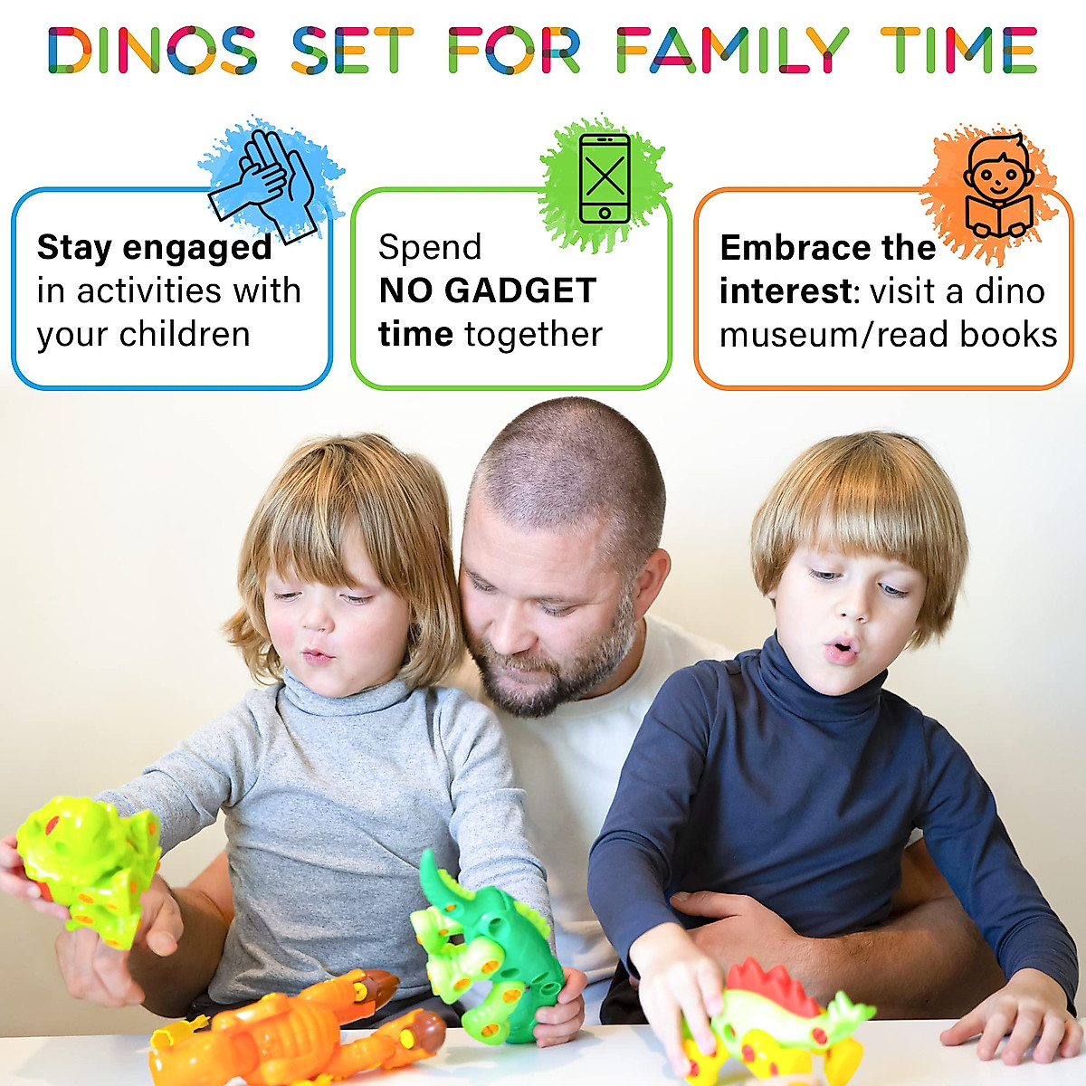 CO-T Take Apart Dinosaur Toys for 3 4 5 6 7 8 Year Old Boys - Set of 5 Dinosaurs with 5 Screwdrivers - Learning & Education Toys - STEM Take Apart Toys for 3 Year Old Boys and Girls by Polesie