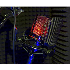MXL 990 Condenser Microphone for Podcasting, Singing, Home Studio Recording, Gaming & Streaming | Red LED Lights | XLR | Large Diaphragm (Blaze)