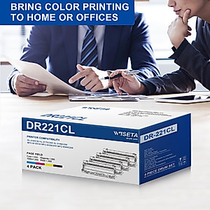 DR221CL Drum Unit Replacement Compatible for Brother DR221 DR-221CL DR221CL Drum Sets Unit to use with HL-3140CW HL-3170CDW HL-3180CDW MFC-9130CW MFC-9330CDW (4 Pack)