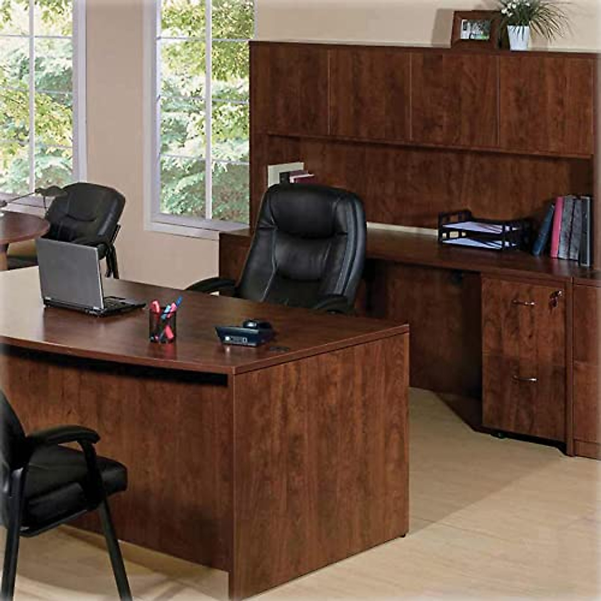 Lorell LLR69411 69000 Series Desk, Cherry