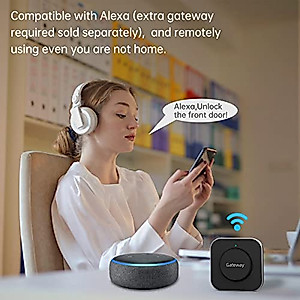Smart Door Lock with Keypad, Keyless Entry Door Lock for Front Door, Electric Digital Automatic Door Lock Enter with APP for House Apartment Work with Alexa