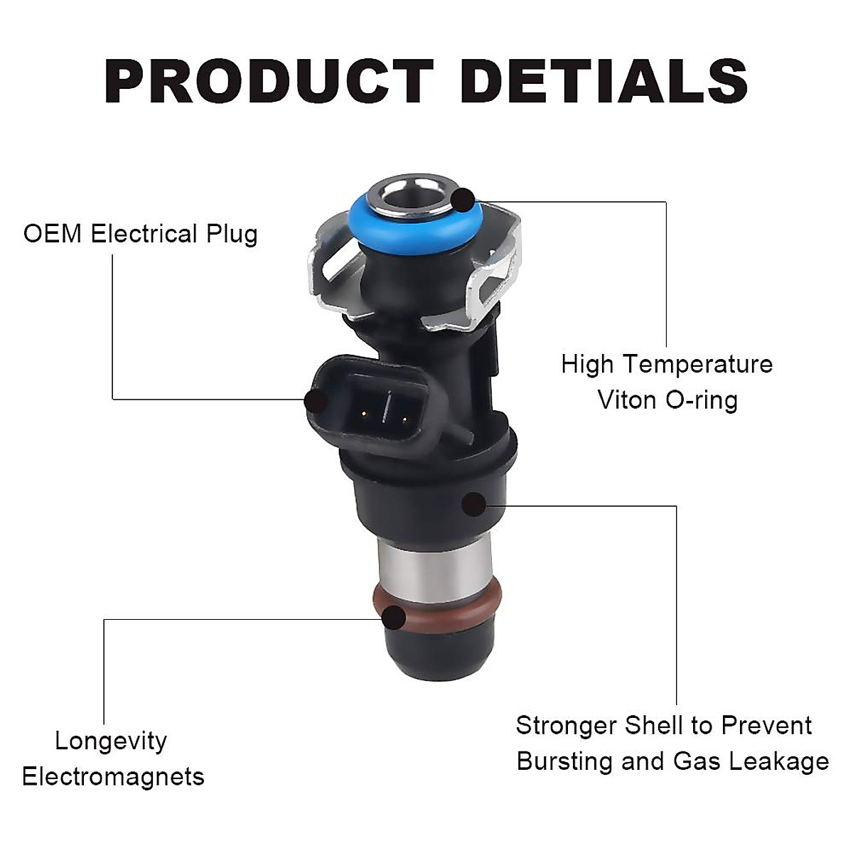 JDMON Fuel Injectors Compatible with Chevy Silverado 1500 2500 3500 Tahoe Express GMC Sierra 1500 2500 3500 Yukon Savana 4.8L 5.3L 6.0L 2001-2006 Replace 17113553 FJ315 17113698 8pcs