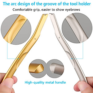 Dermaplaning tool, Stainless steel eyebrow trimmer, Women Facial Razor for Hair Removal, Scraper hair removal knife, Set of 2