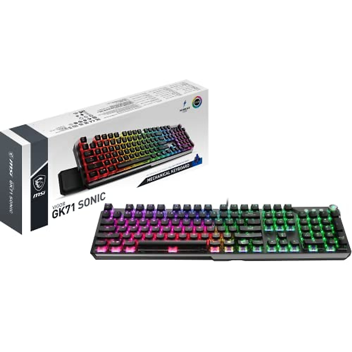 MSI Vigor GK71 Sonic Blue US Mechanical RGB Gaming Keyboard Sonic Blue Switches