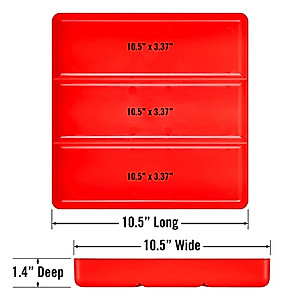 ERNST Tool Garage Organizer Tray, Red, 3-Compartments