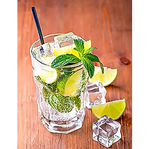 DomeStar Clear Fake Ice Cubes, 20 PCS 1.0" Plastic Ice Cubes Acrylic Clear Ice Rock Diamond Crystals Square Fake Ice Cubes Display for Summer Home Decoration Wedding Centerpiece Vase Fillers