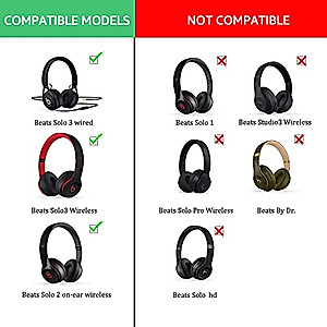 Professional Beats Headphones Replacement Earpads, Ftis Beats Solo 3 Wireless, Beats Solo 2, Grey Pattern Fabric and Memory Foam, by Krone Kalpasmos