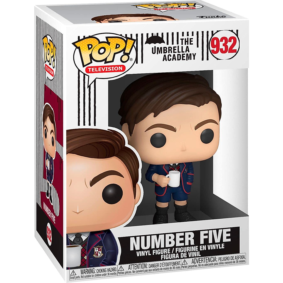 POP Umbrella Academy - Number Five Funko Pop! Vinyl Figure (Bundled with Compatible Pop Box Protector Case), Multicolored, 3.75 inches