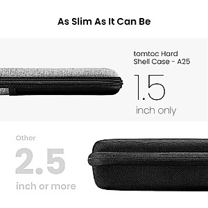 Tomtoc Hardshell Laptop Shoulder Bag for 16-inch MacBook Pro/Air, Organized Protective Hard Case with Tablet Pocket for Up to 13 Inch iPad Pro